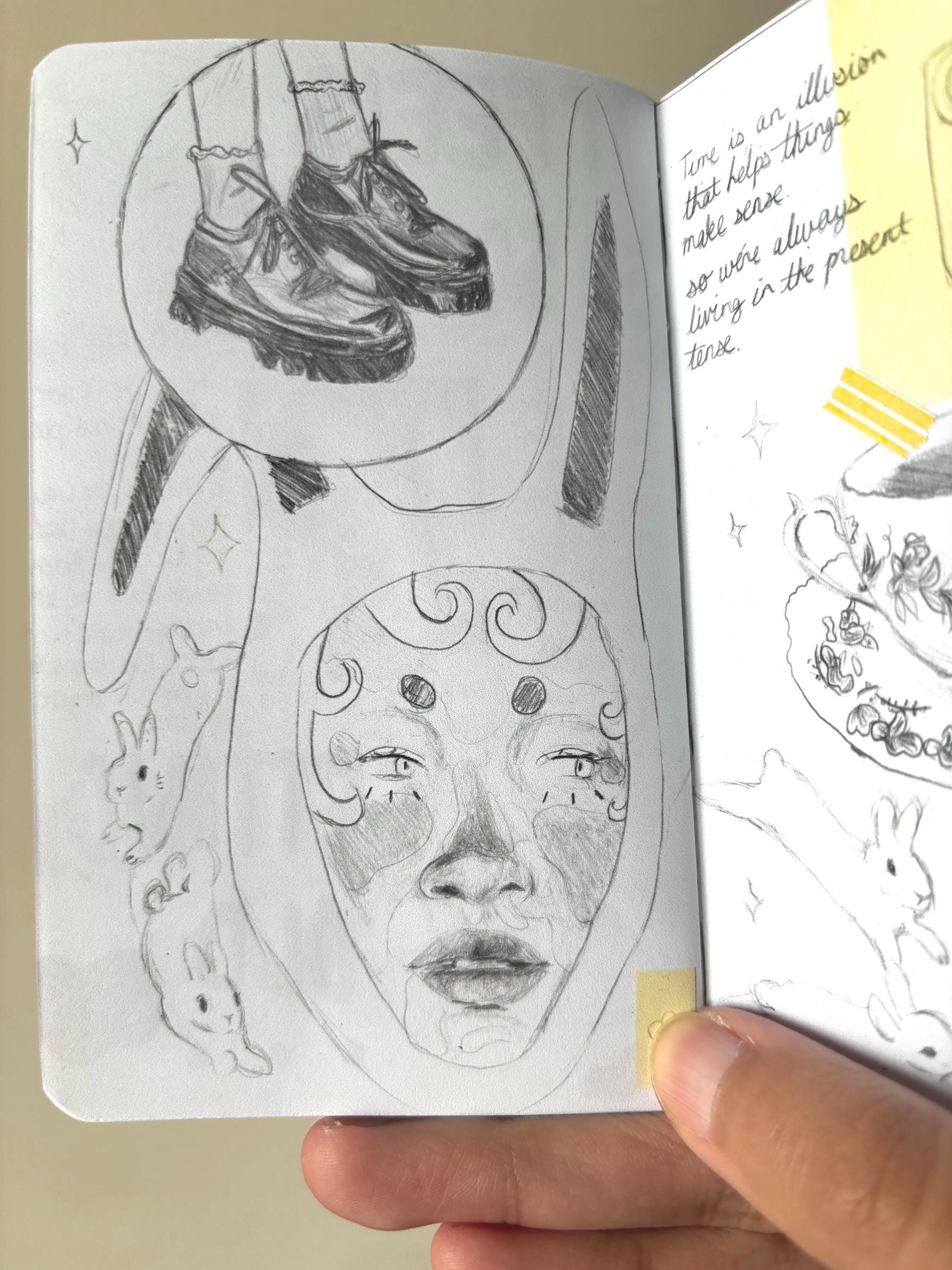 Sketchbook Zine - Alternative Art Book, Drawings, Collage, Mixed Media ...