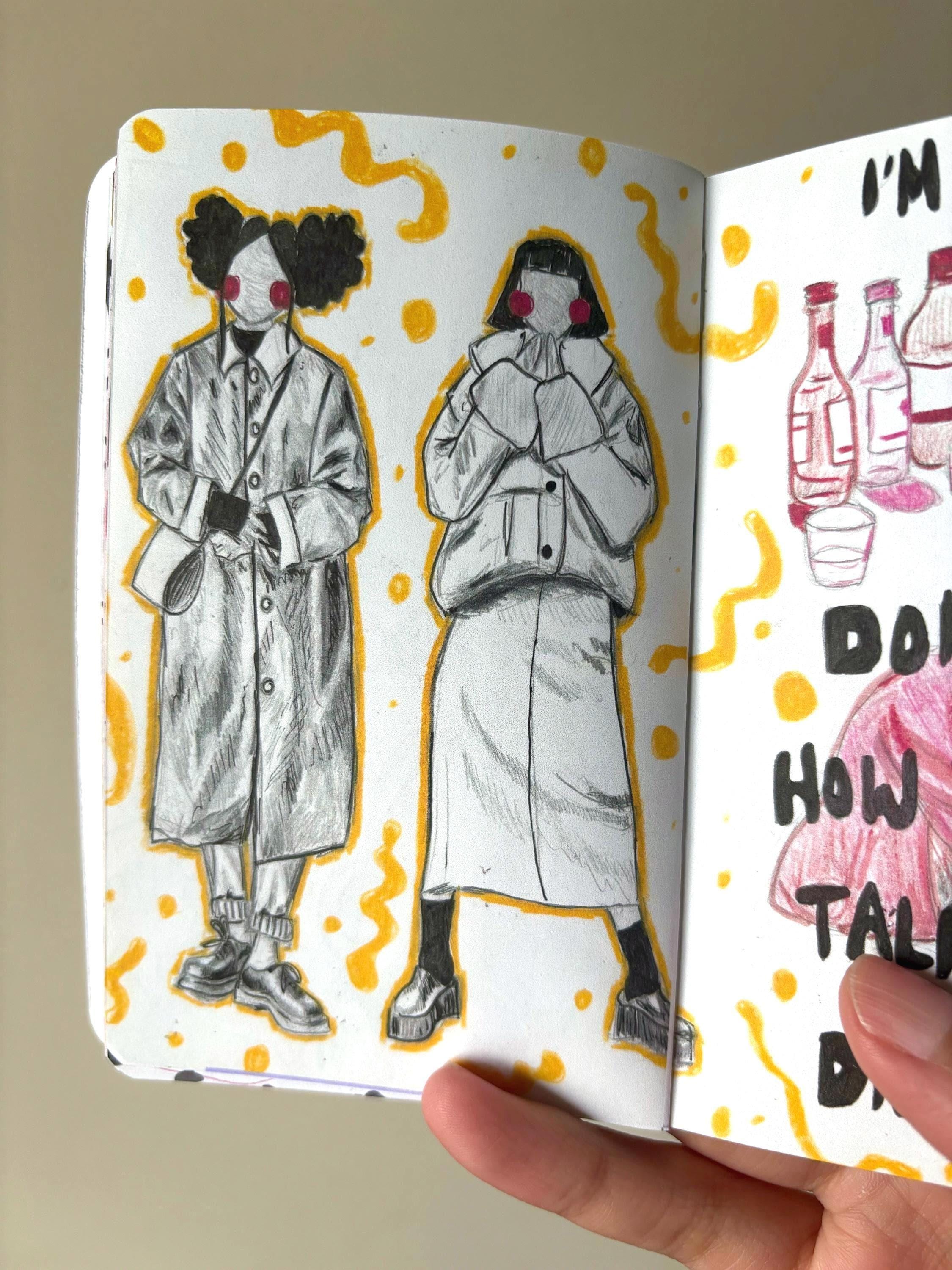 Sketchbook Zine - Alternative Art Book, Drawings, Collage, Mixed Media ...