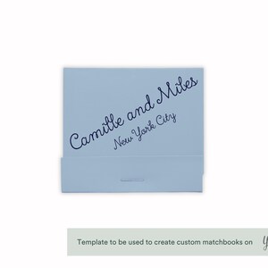 Editable Matchbook Design Template – Wedding Matchbooks, Wedding Favors ...