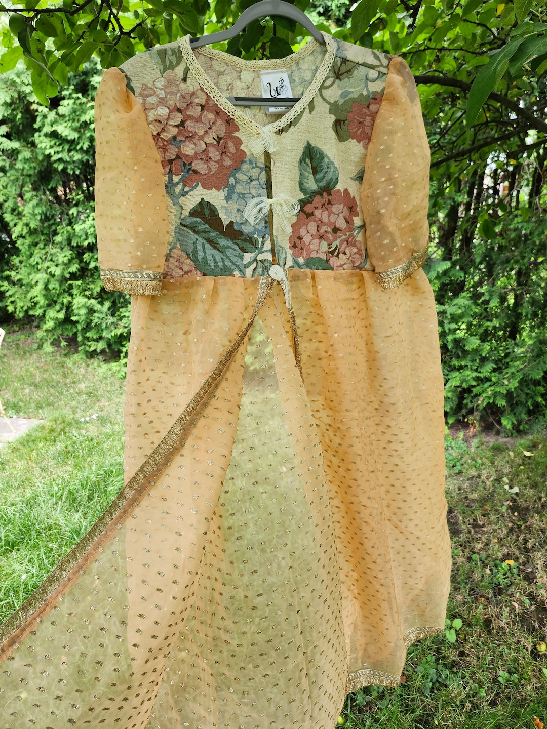 Renaissance Dress. Upcycled Overdress/ Tie-up Dress Made From a ...