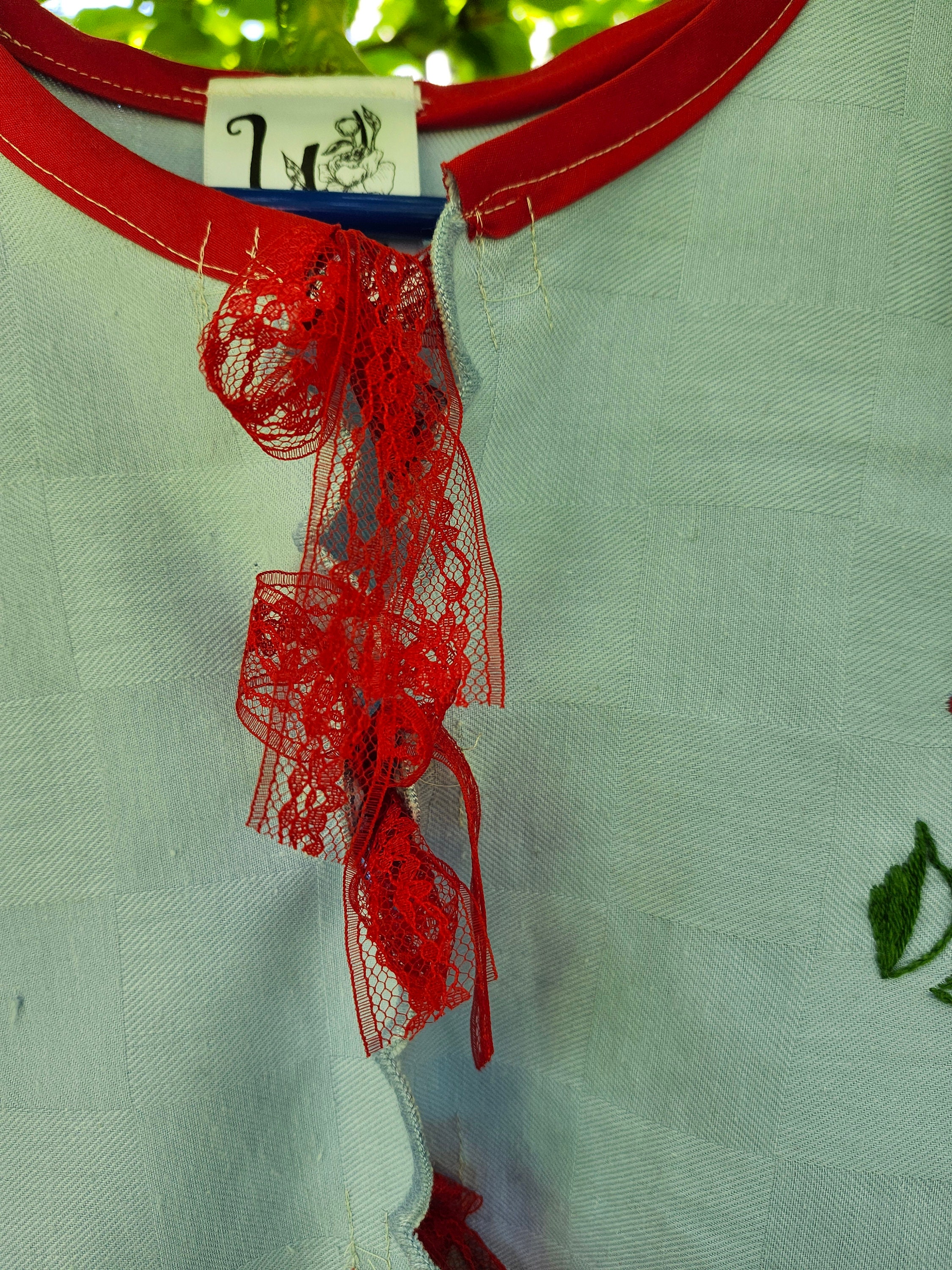Upcycled Repurposed Tablecloth Blouse/gift for Her/ Size Small. Gift ...