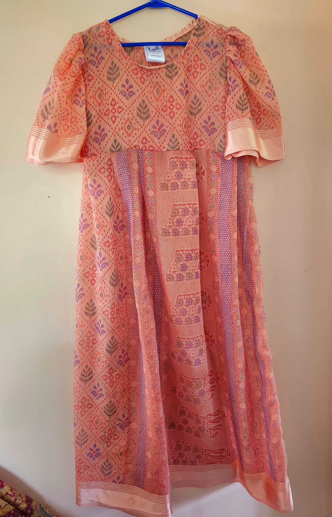 Upcycled Repurposed Sari Dress. Size Medium. Gift for Her. Unique Gift ...