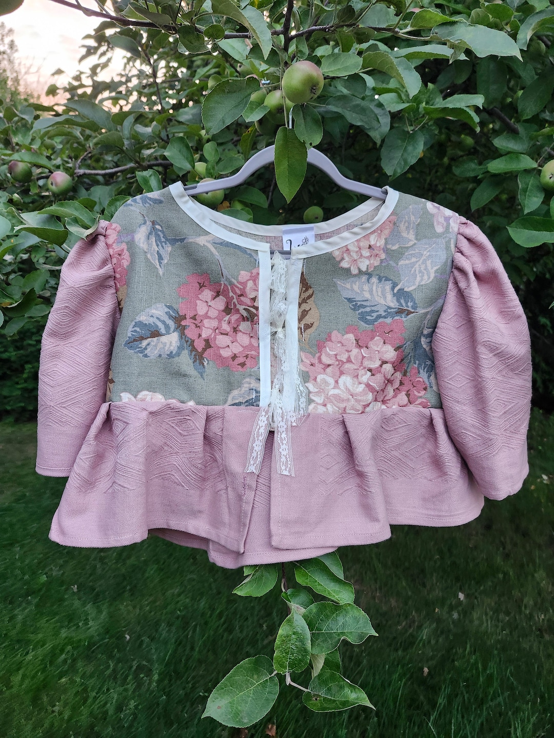 Upcycled Repurposed Tablecloth and Upholstery Fabric Blouse. Size Large ...