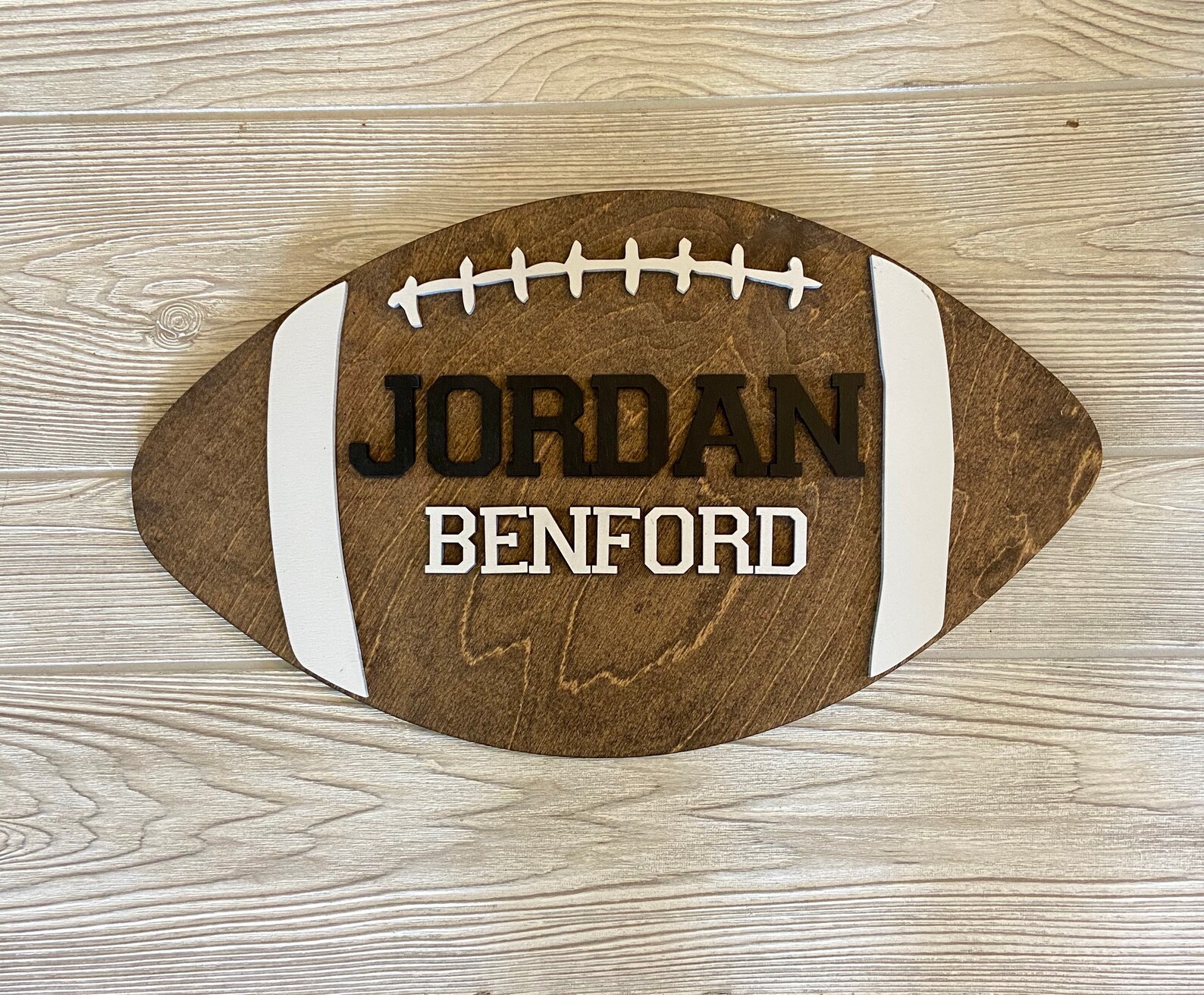 Custom Football Name Wall Hangingfootball Plaquelaser Cut | Etsy
