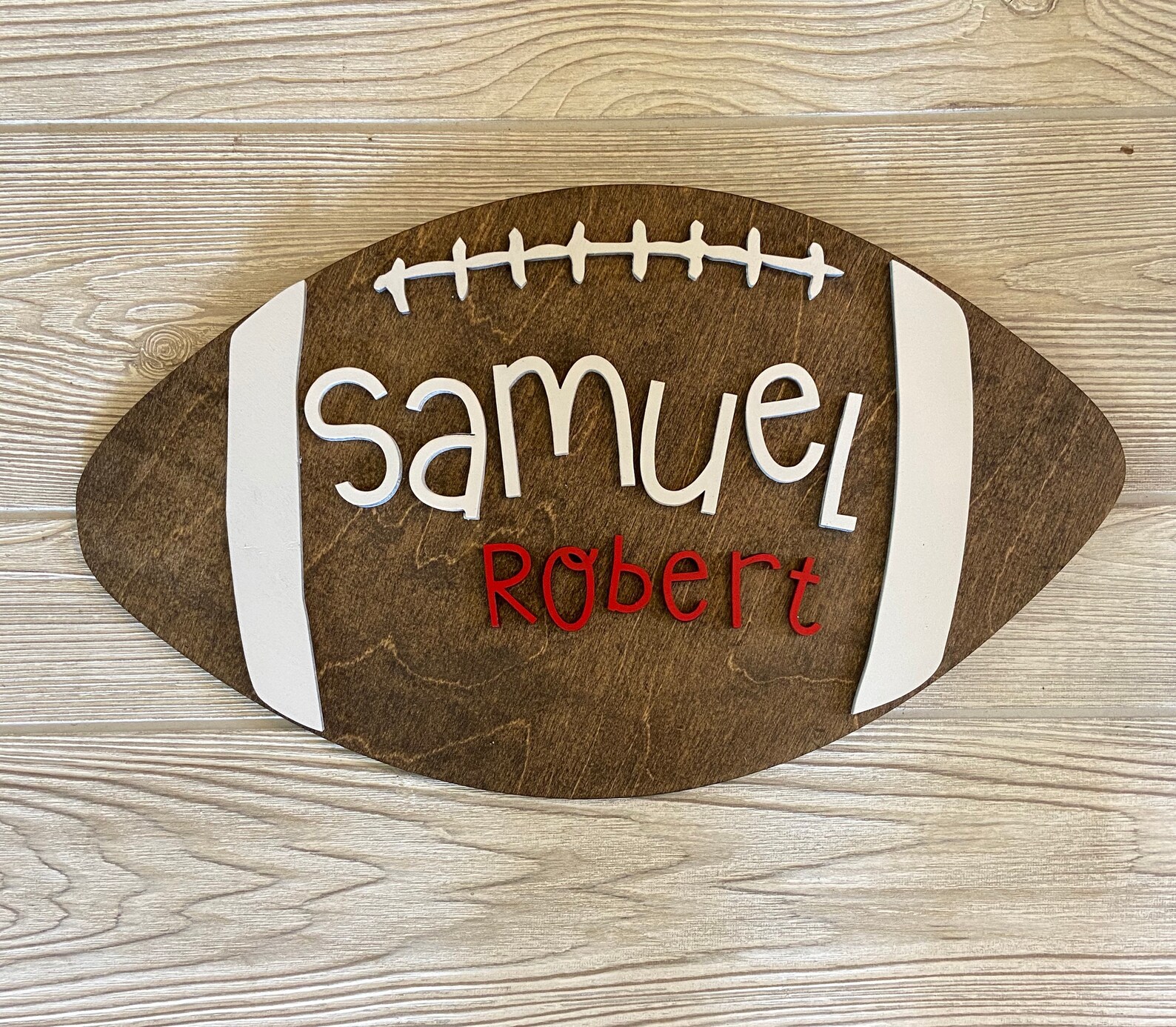 Custom Football Name Wall Hangingfootball Plaquelaser Cut | Etsy