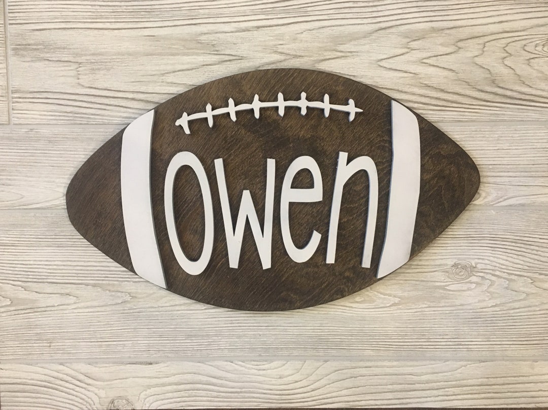 Custom Football Name Wall Art - Etsy