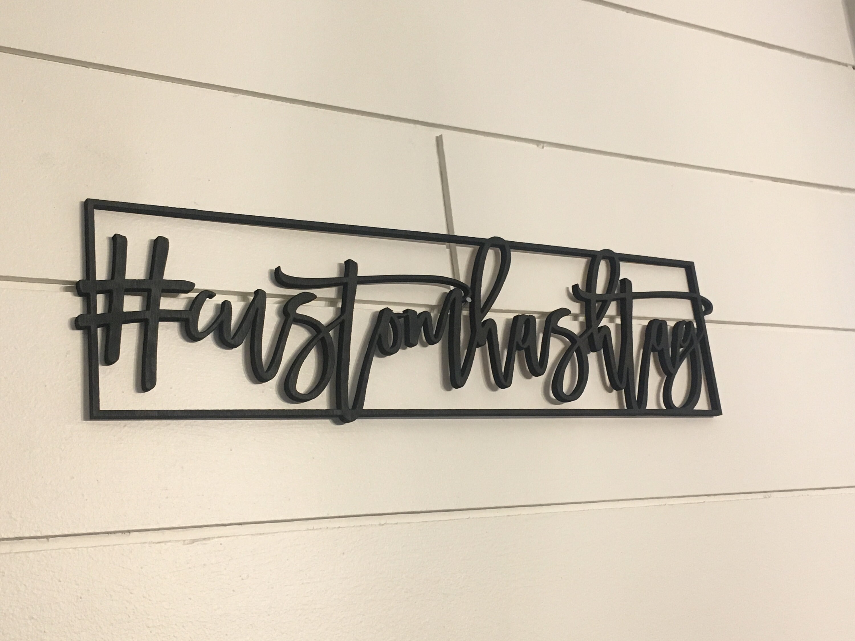 Laser Cut Custom Hashtag Sign | Etsy
