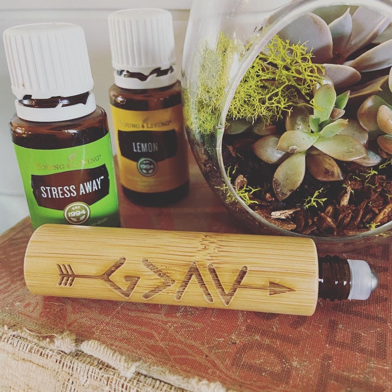 Custom Engraved Bamboo Essential Oil Roller Ball Applicator - Etsy