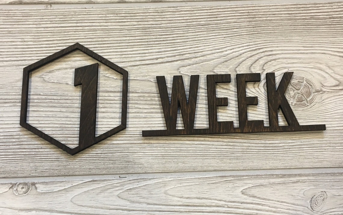 Baby Milestone Photo Laser Cut Numbers/ First Year Numbers/ - Etsy