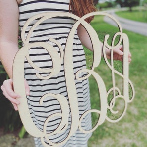Custom Wood Monogram Sign/personalized Monogram/baby Nursery Monogram ...