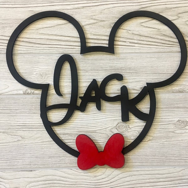 Mickey Mouse Themed Name Signs - Etsy