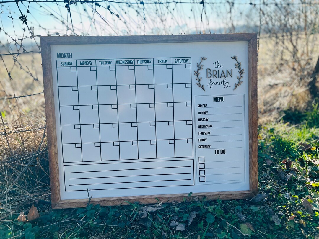 Customized Calendar With to Do List and Notes - Etsy