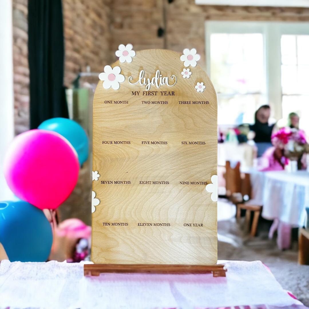 First Year Memory Board/baby's 1st Year Board/first Birthday Decoration ...