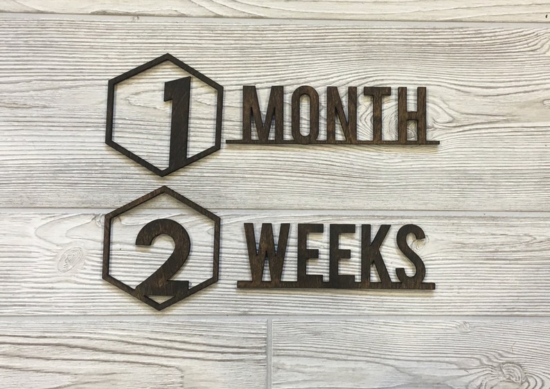 Baby Milestone Photo Laser Cut Numbers/ First Year Numbers/ - Etsy