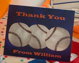 Baseball Note Cards Set of 10 With Matching Envelopes - Etsy