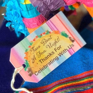 Personalized Taco Theme Gift Tags. Mexican Fiesta Hanging Tags ...