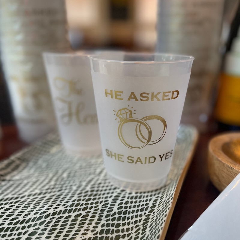 Engagement Party Cups - Etsy