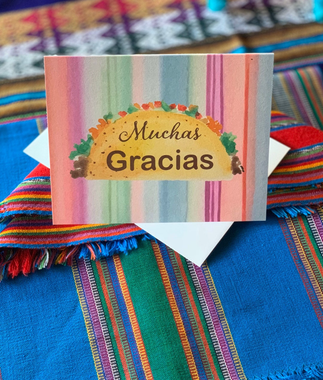 IN STOCK! Printed Mexican Food Theme Note Cards. Muchas Gracias ...
