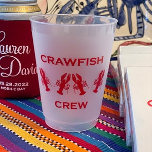 IN STOCK Crawfish Crew Themed Party Cups. Frosted Disposable Plastic ...