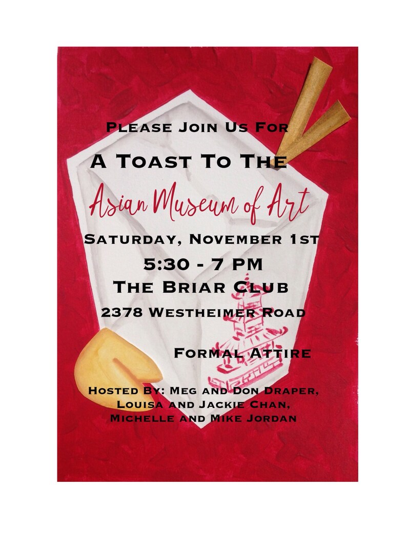 Printed Chinese Takeout Box Invitations. Asian Themed Dinner | Etsy