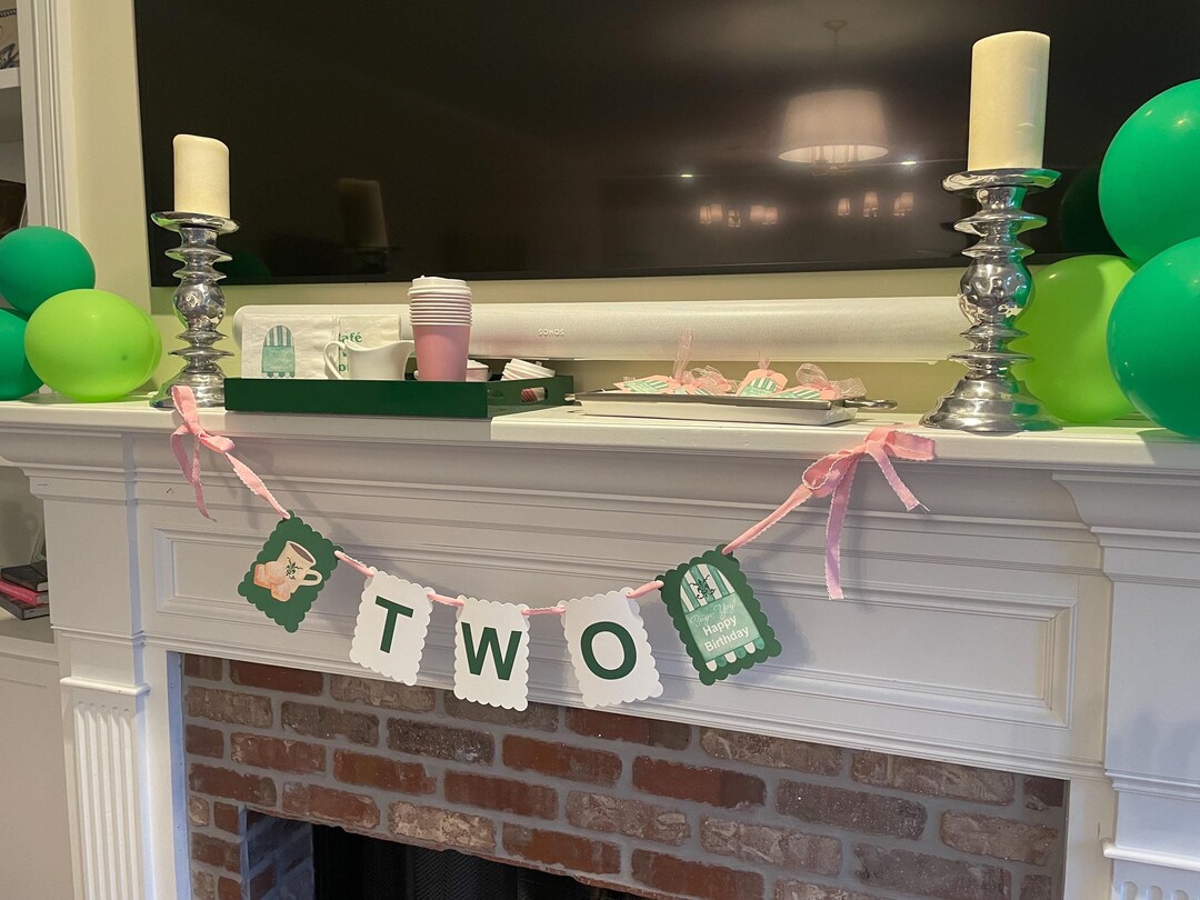 IN-STOCK Cafe Two Monde Banner. Birthday Party Decor. Coffee and ...