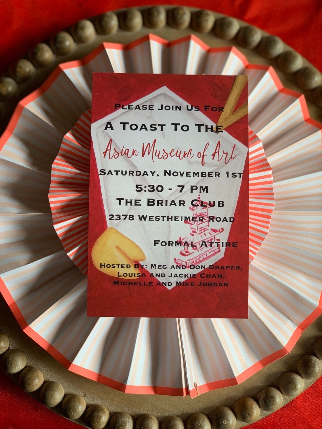 Printed Chinese Takeout Box Invitations. Asian Themed Dinner Party ...