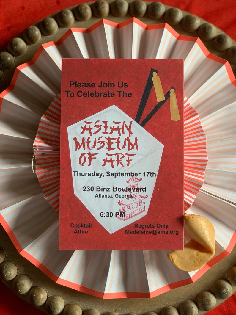 Printed Asian Themed Party Invitation. Hibachi Dinner. Chinese | Etsy