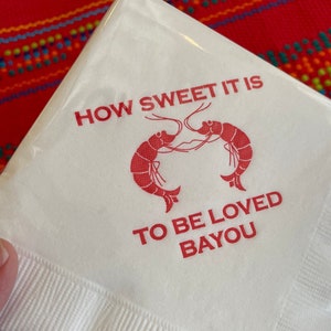 IN STOCK! Shrimp Boil Cocktail Napkins. How Sweet It is to Be Loved ...