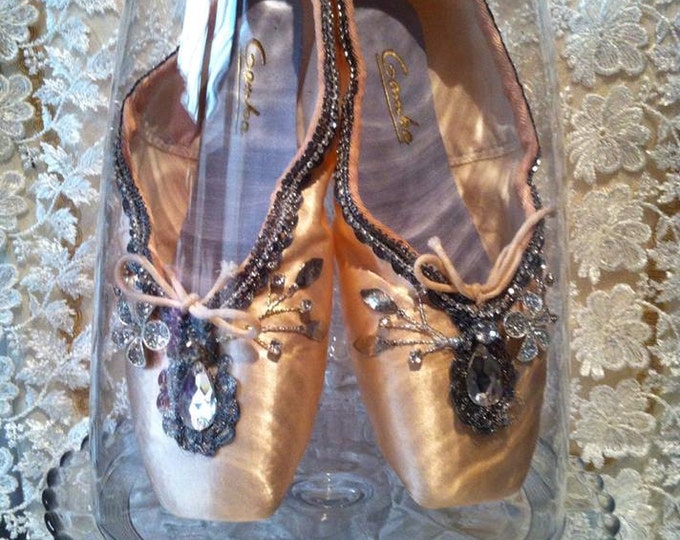 One of a Kind Decorated Pointe Ballet Slippers - Etsy