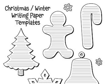 Christmas Tree Writing Paper Templates - Etsy