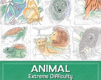 Animal Extreme Difficulty Dot-to-dot / Connect the Dots Vol. 2 PDF - Etsy
