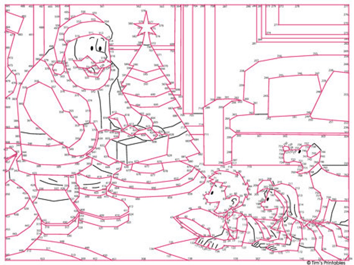 Christmas Eve Extreme Difficulty Dot-to-dot / Connect the Dots PDF - Etsy