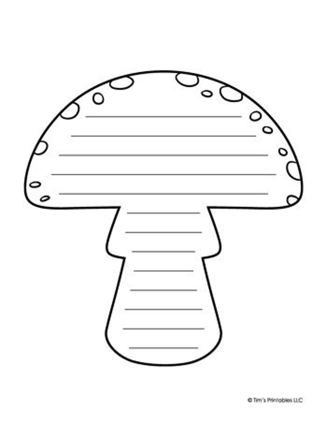 Mushroom Writing Paper Templates - Etsy