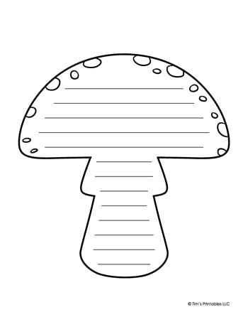 Mushroom Writing Paper Templates - Etsy