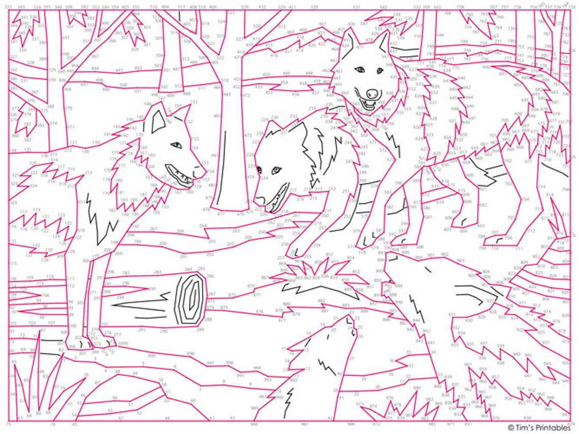 Wolf Extreme Dottodot Connect The Dots Pdf Connect