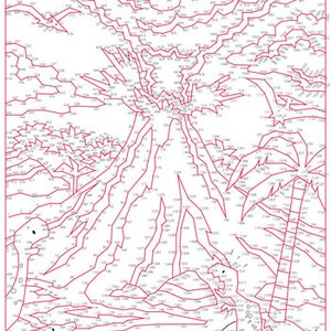 Volcano Extreme Difficulty Dot-to-dot / Connect the Dots PDF - 1400 ...
