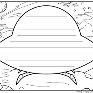 UFO Writing Paper Templates - Etsy