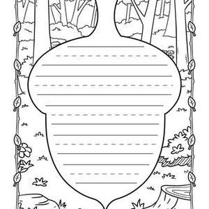 Acorn Writing Paper Templates - Etsy
