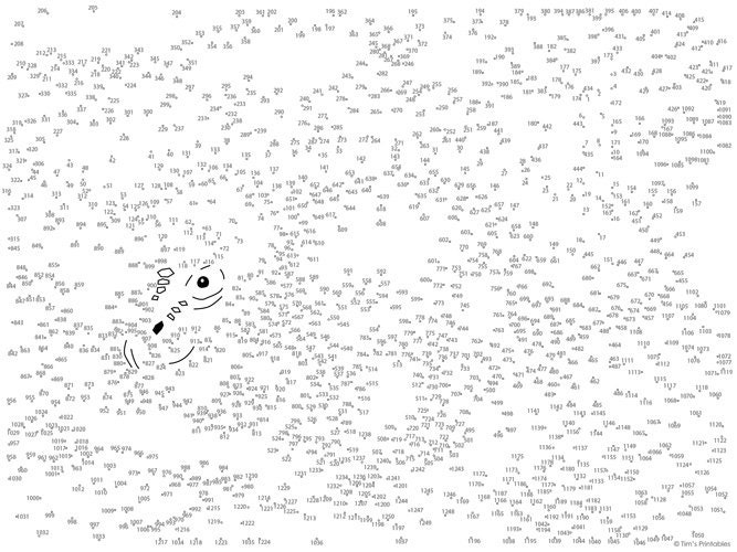 Triceratops Dot-to-dot / Connect the Dots - 1250 Dots - Etsy
