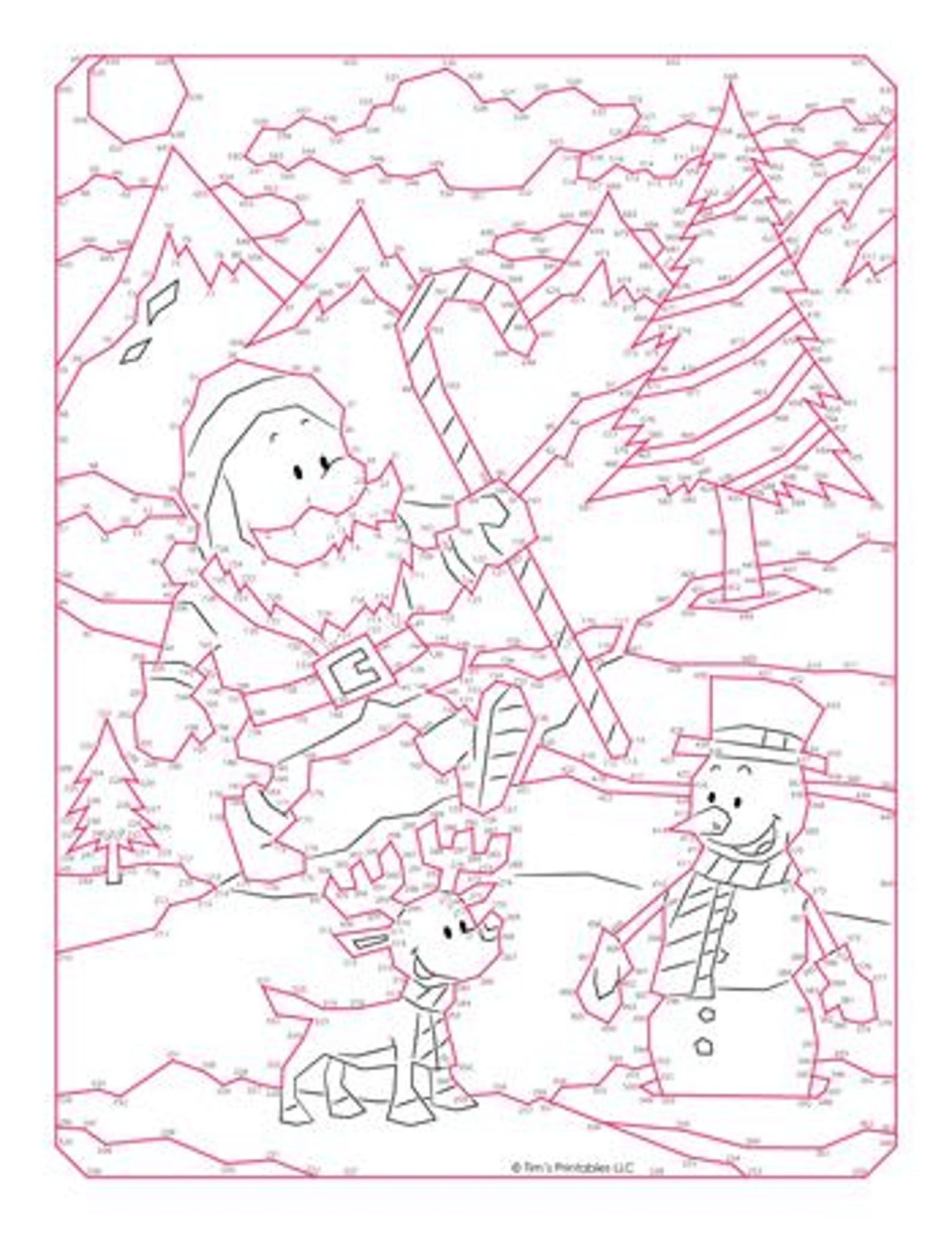 Christmas Connect the Dots Printable - Etsy
