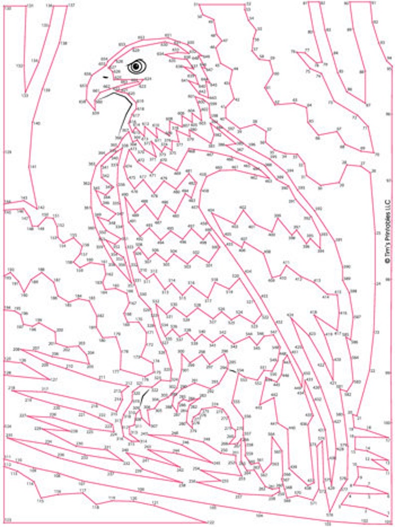 Bald Eagle Dot-to-dot / Connect the Dots PDF - Etsy
