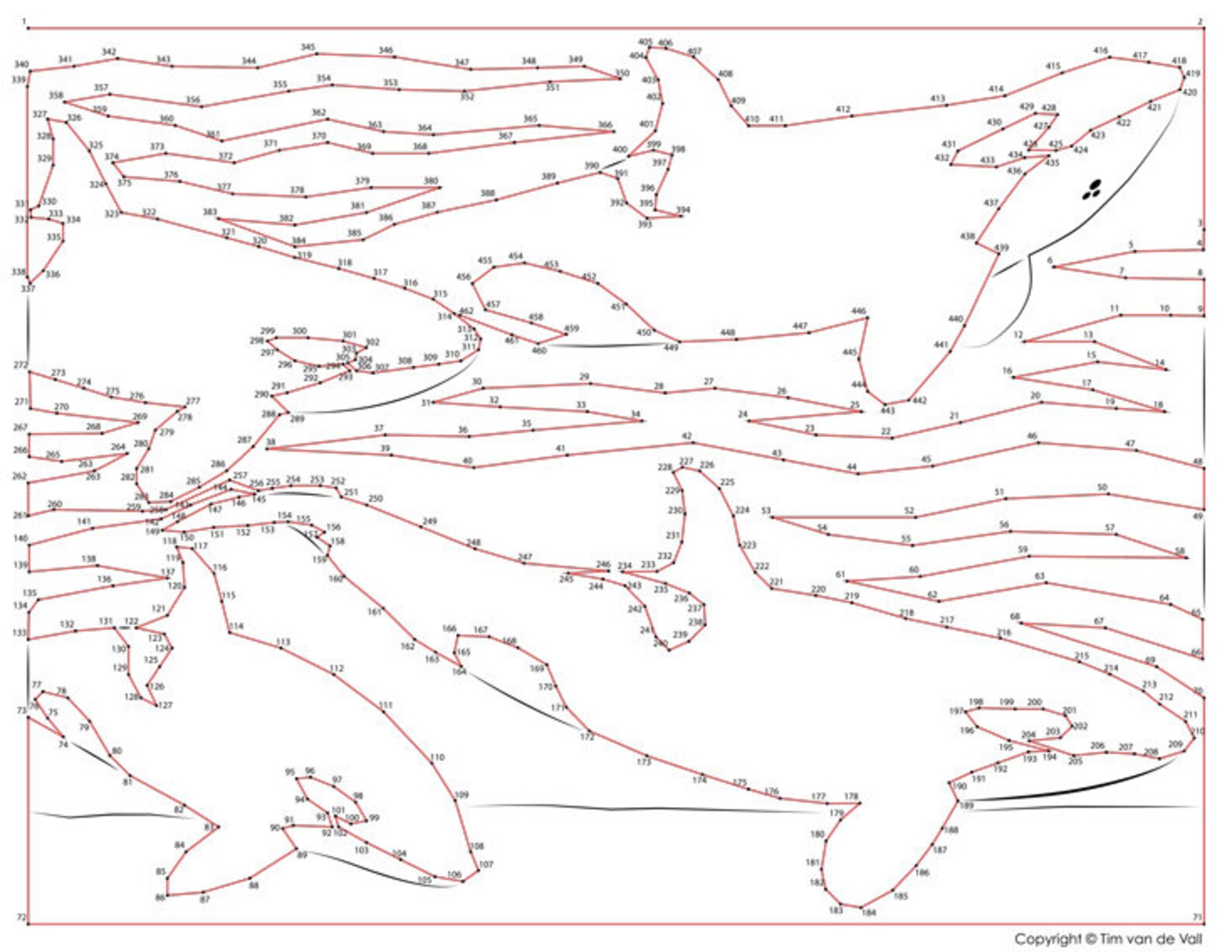 Killer Whale Dot-to-dot / Connect the Dots PDF - 462 Dots - Etsy