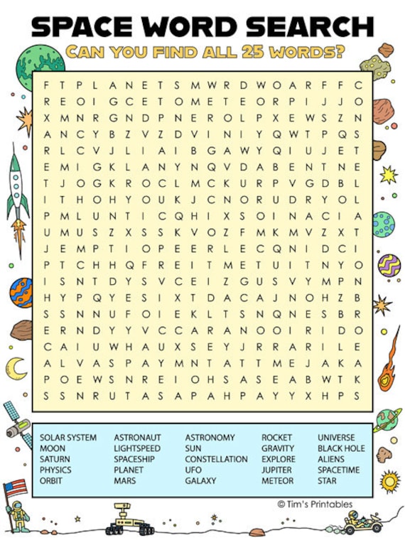 Astronaut Word Search