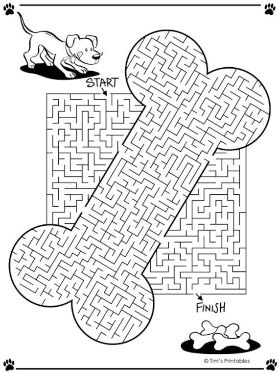 Dog Maze Printable | Etsy