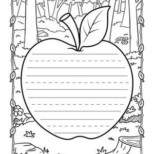 Apple Writing Paper Templates - Etsy