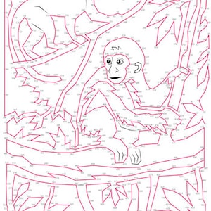 Monkey Extreme Difficult Dot-to-dot / Connect the Dots PDF - Etsy