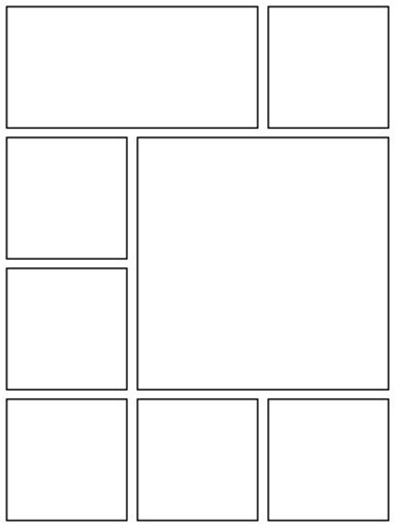 Comic Book Paper Templates PDF - 100 Printable Layouts for Kids - Etsy