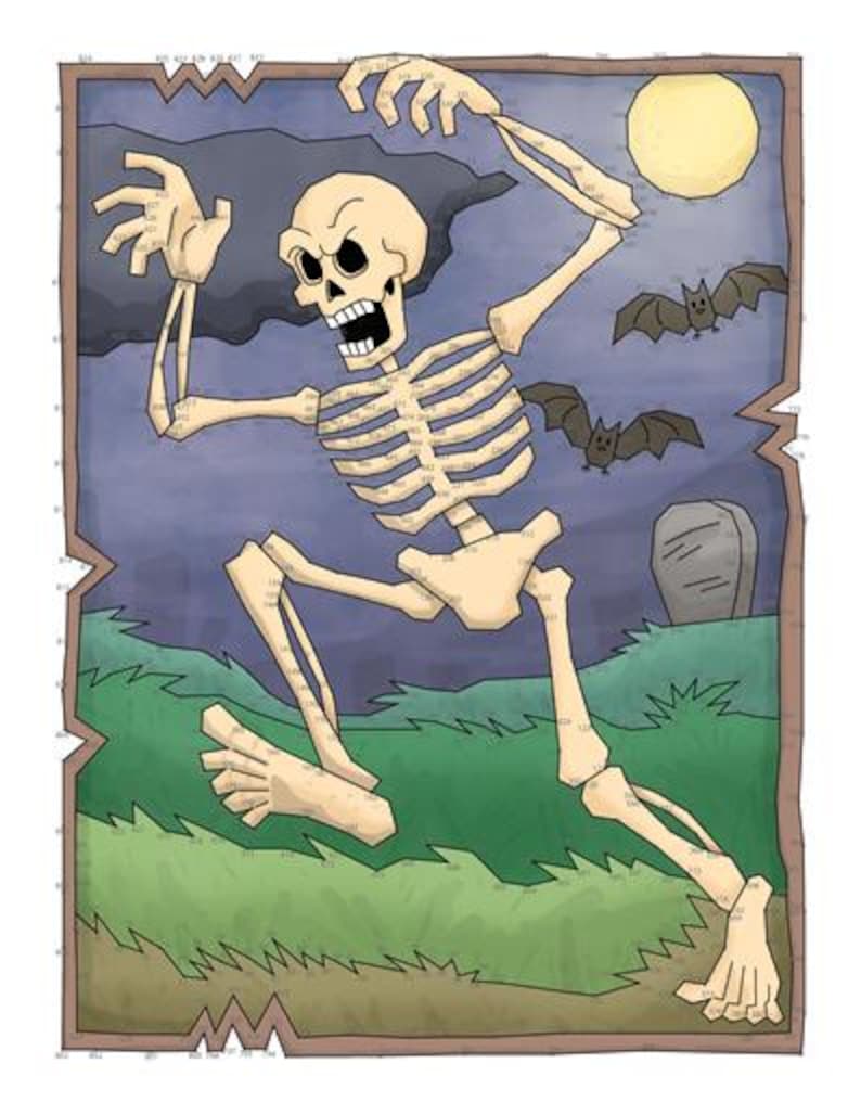 Skeleton Dot-to-dot / Connect the Dots PDF 852 Dots - Etsy Canada