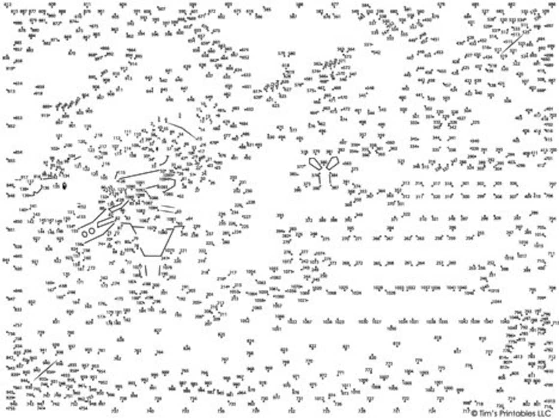 Christmas Extreme Difficulty Dot-to-dot / Connect the Dots - the Elf ...