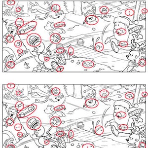 Spot the Difference Printable - the Christmas Snowball Fight - Etsy